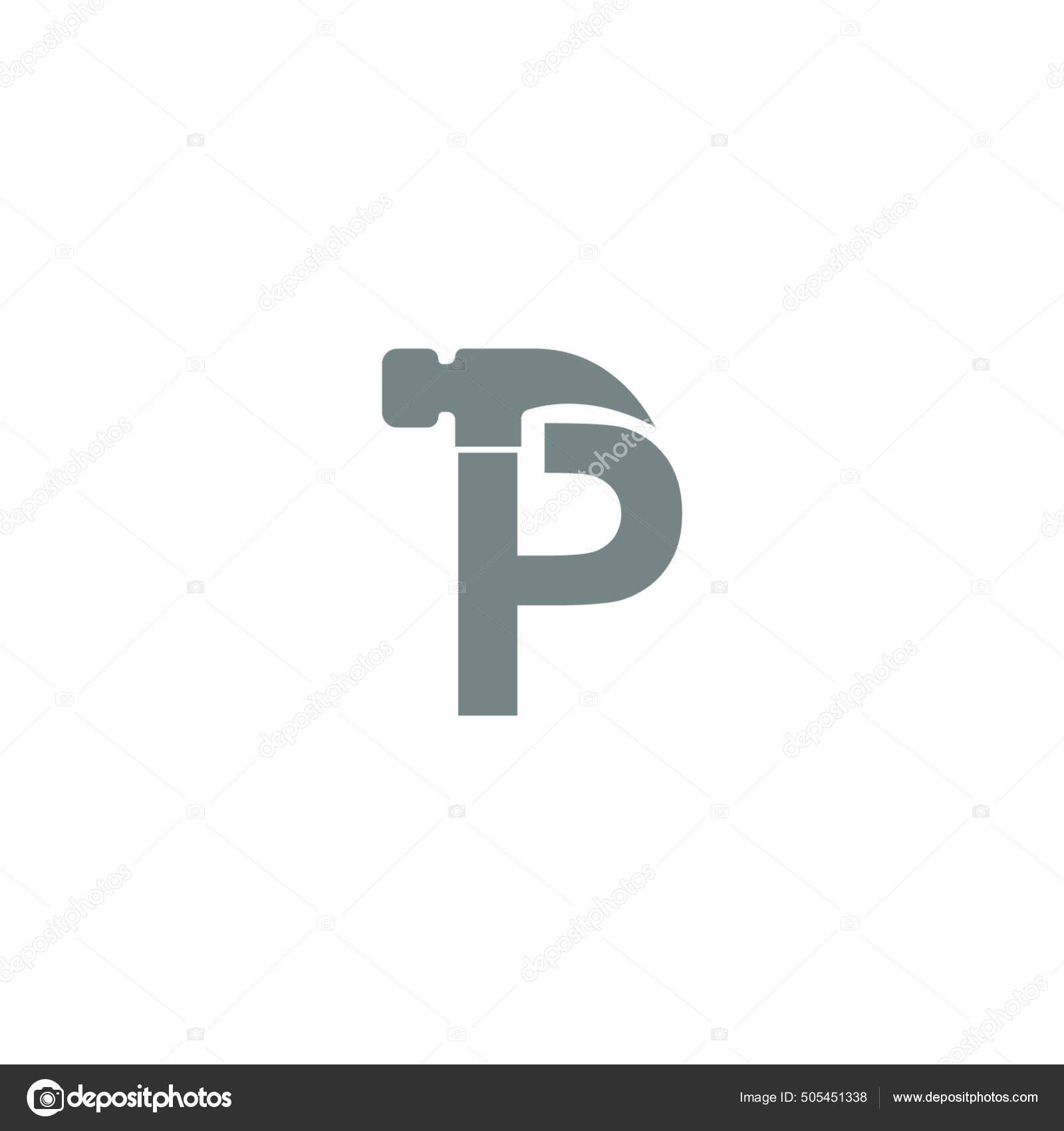 Letra Martillo Combinación Icono Logo Diseño Vector Vector de stock ...