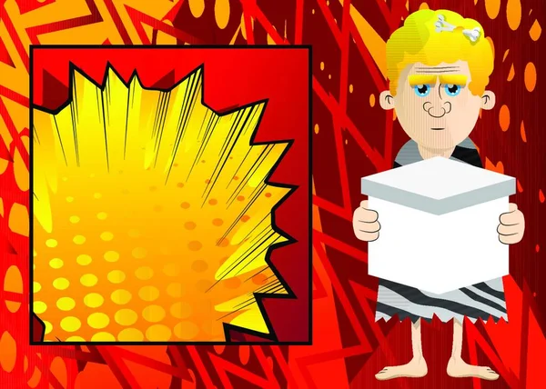 Fat Male Cartoon Chef Uniform Holding Magnifying Glass Vector ...