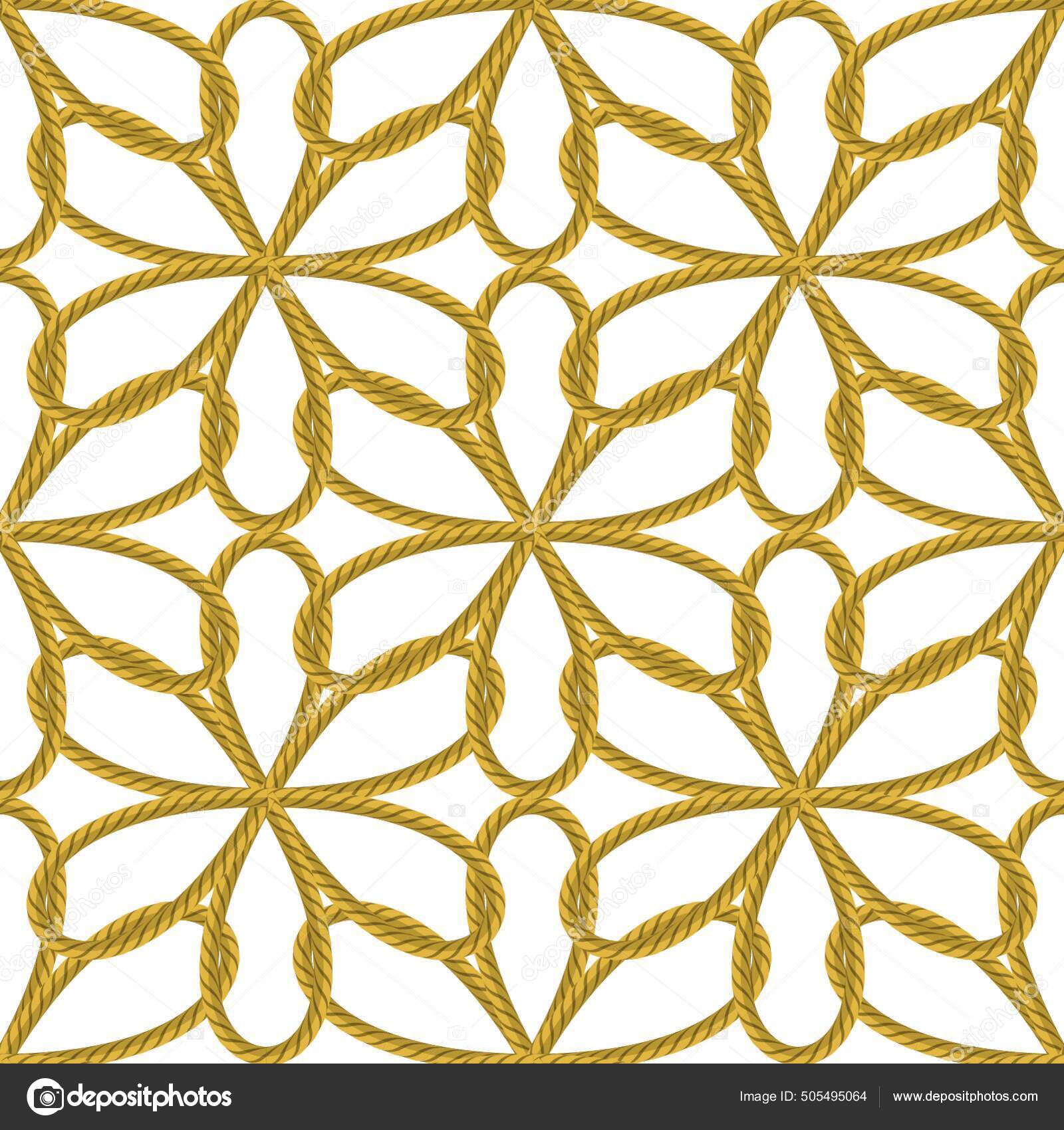 Rope Seamless Pattern White Background Rope Texture Stock Vector Image ...