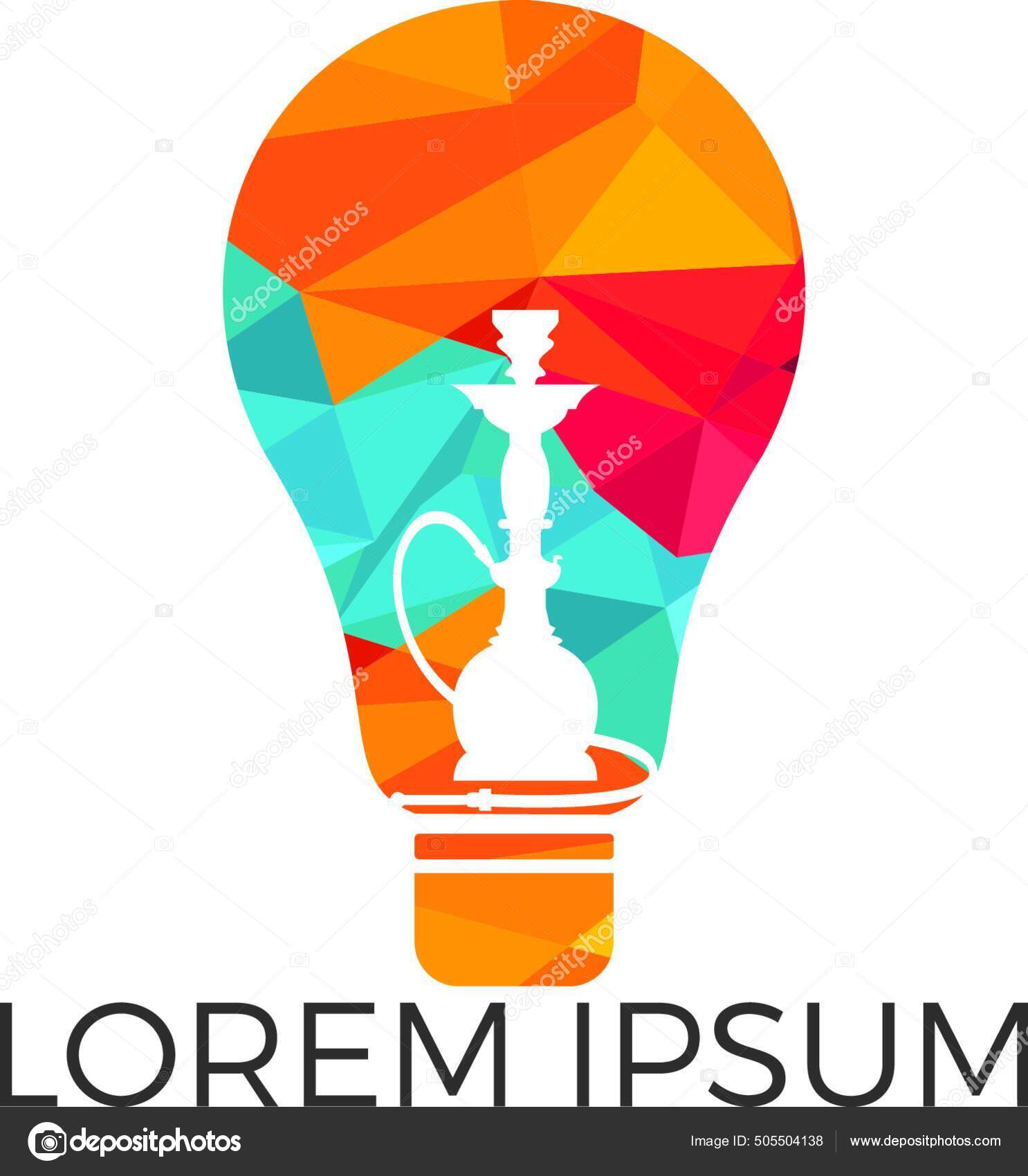 Hookah Emblem Glowing Neon Sign Stock Illustration by ...