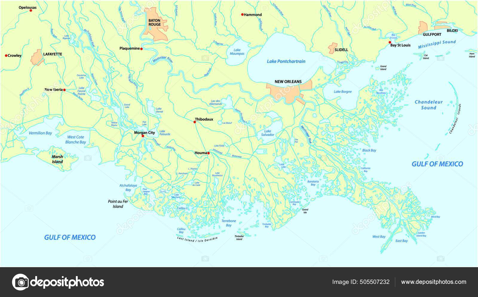 Río Mississippi Mapa