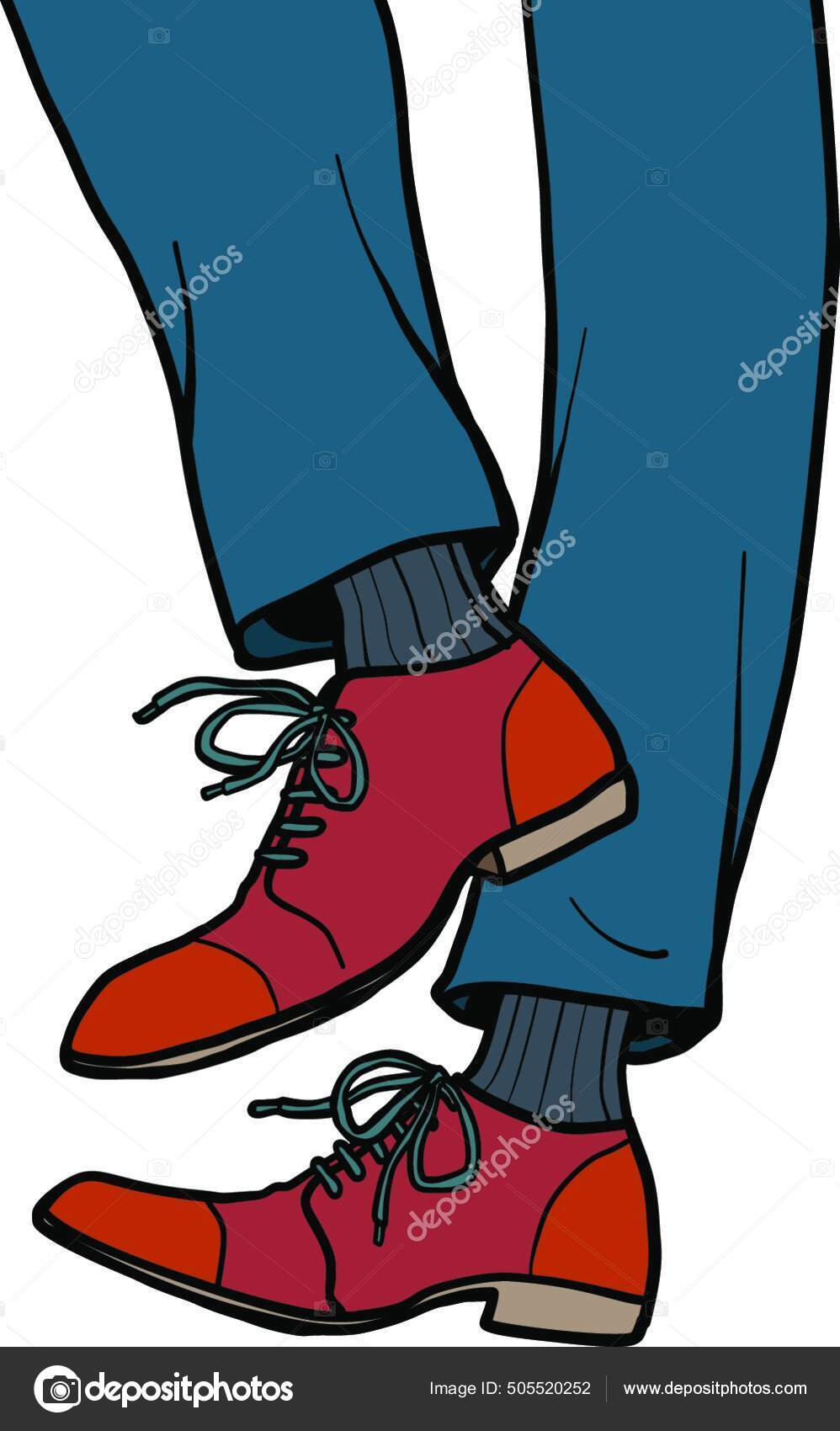 Male Legs Walk Close Body Part Comic Cartoon Pop Art Stock Vector by ...