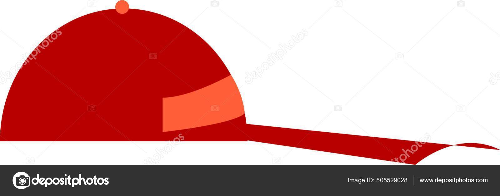 Red Colored Cap Vector Color Drawing Illustration Stock Vector by ...