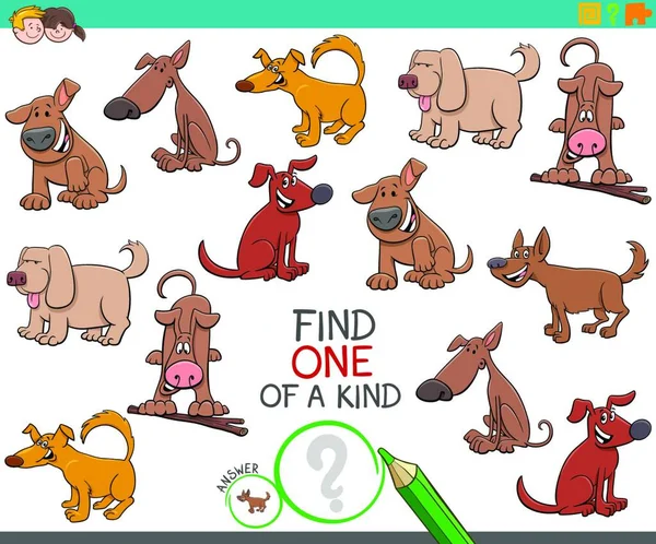 Dibujos Animados Ilustración Encontrar Juego Educativo Para Niños Con ...