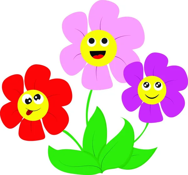 13,520,994 Happy flowers cartoon Vector Images | Depositphotos