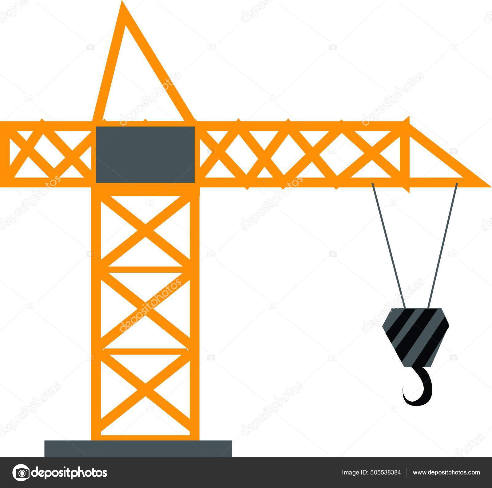 Machine Equipped Rope Sheaves Used Lift Lower Materials Move Vector ...