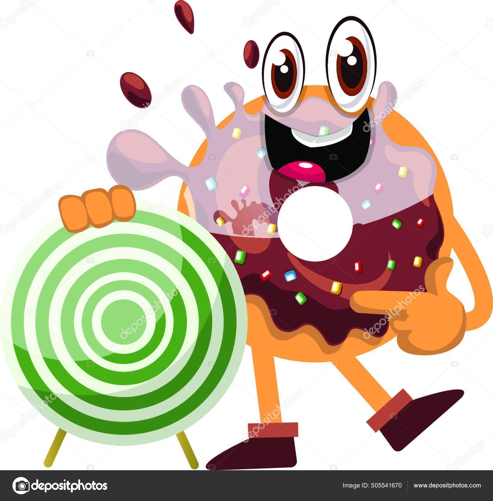 Donut Target Illustration Vector White Background Stock Vector by ...