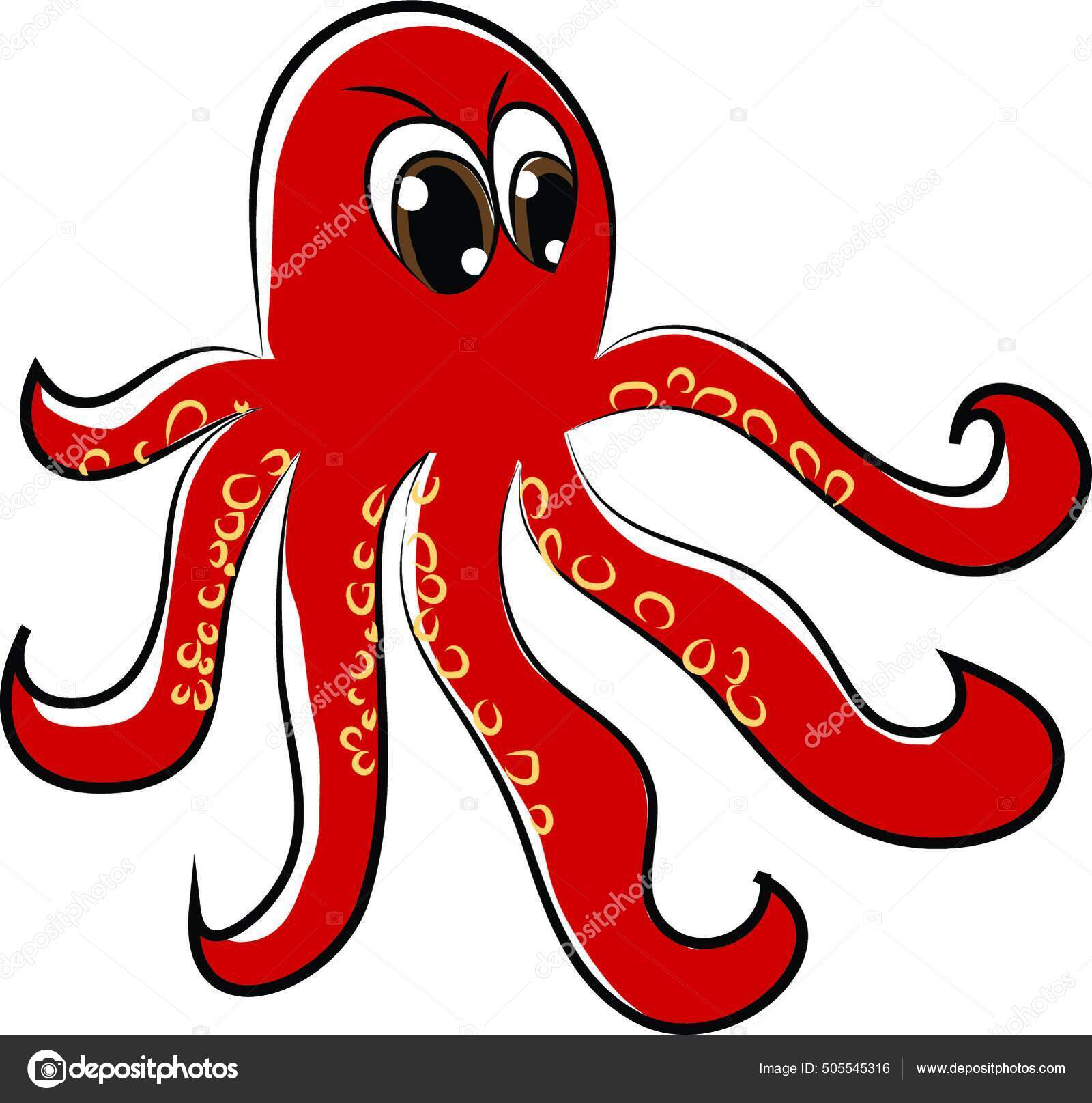 Angry Octopus Cartoon