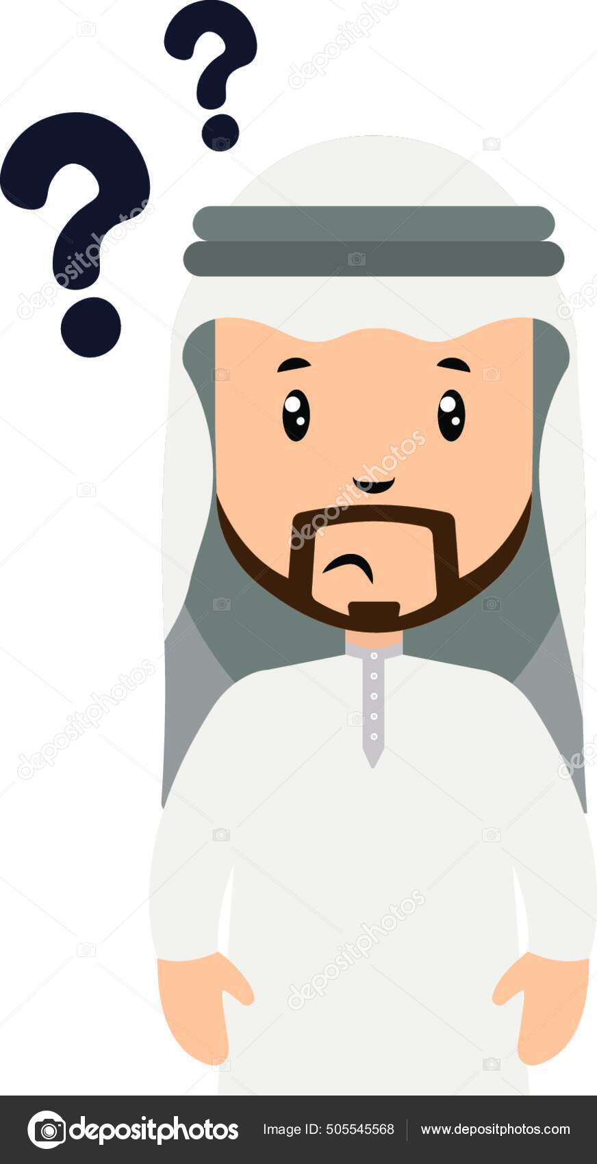 Arab Question Marks Illustration Vector White Background Stock Vector ...