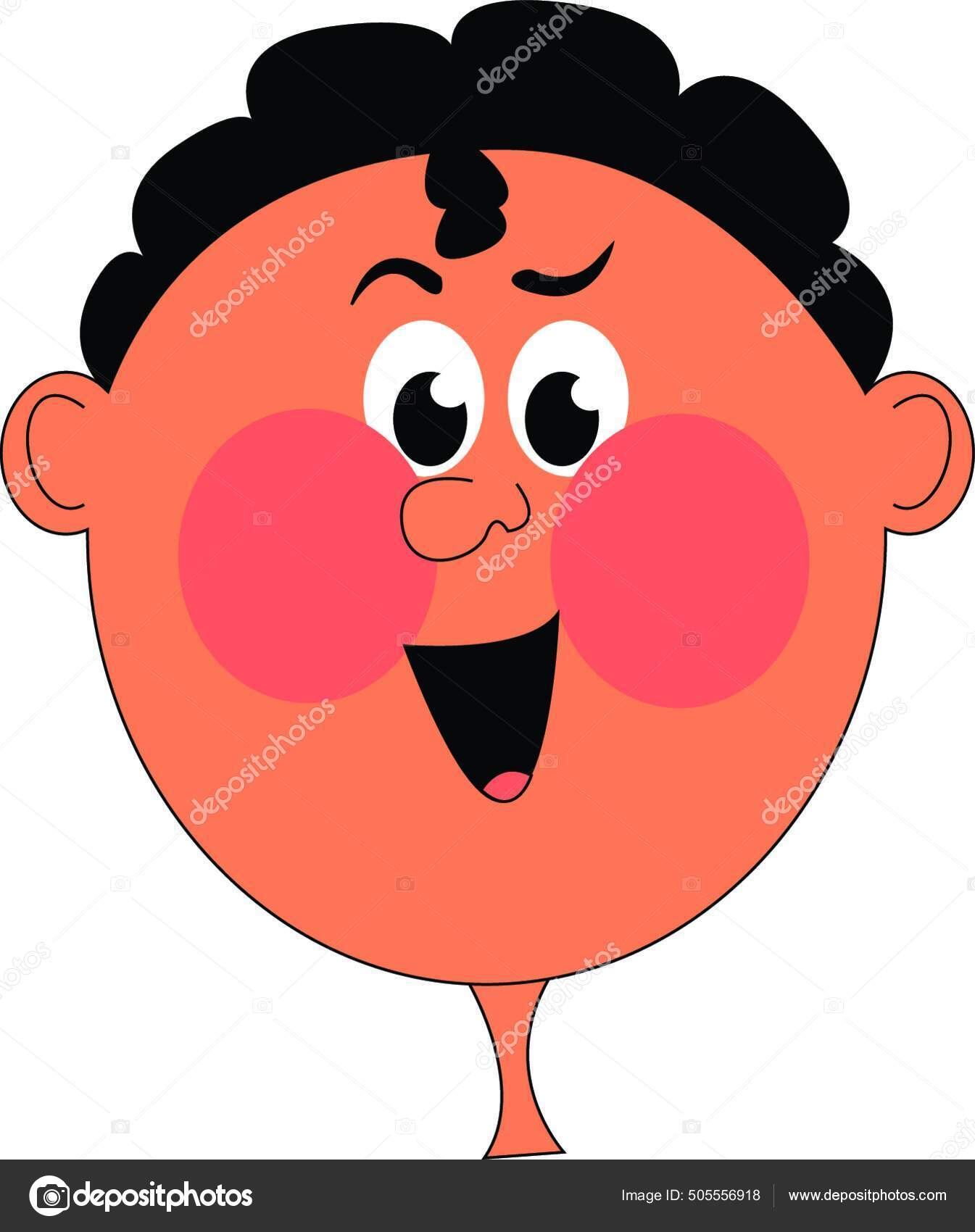 Clipart D'un Garçon Aux Joues Rouges L'air Drôle Avec Des Vecteur par ...