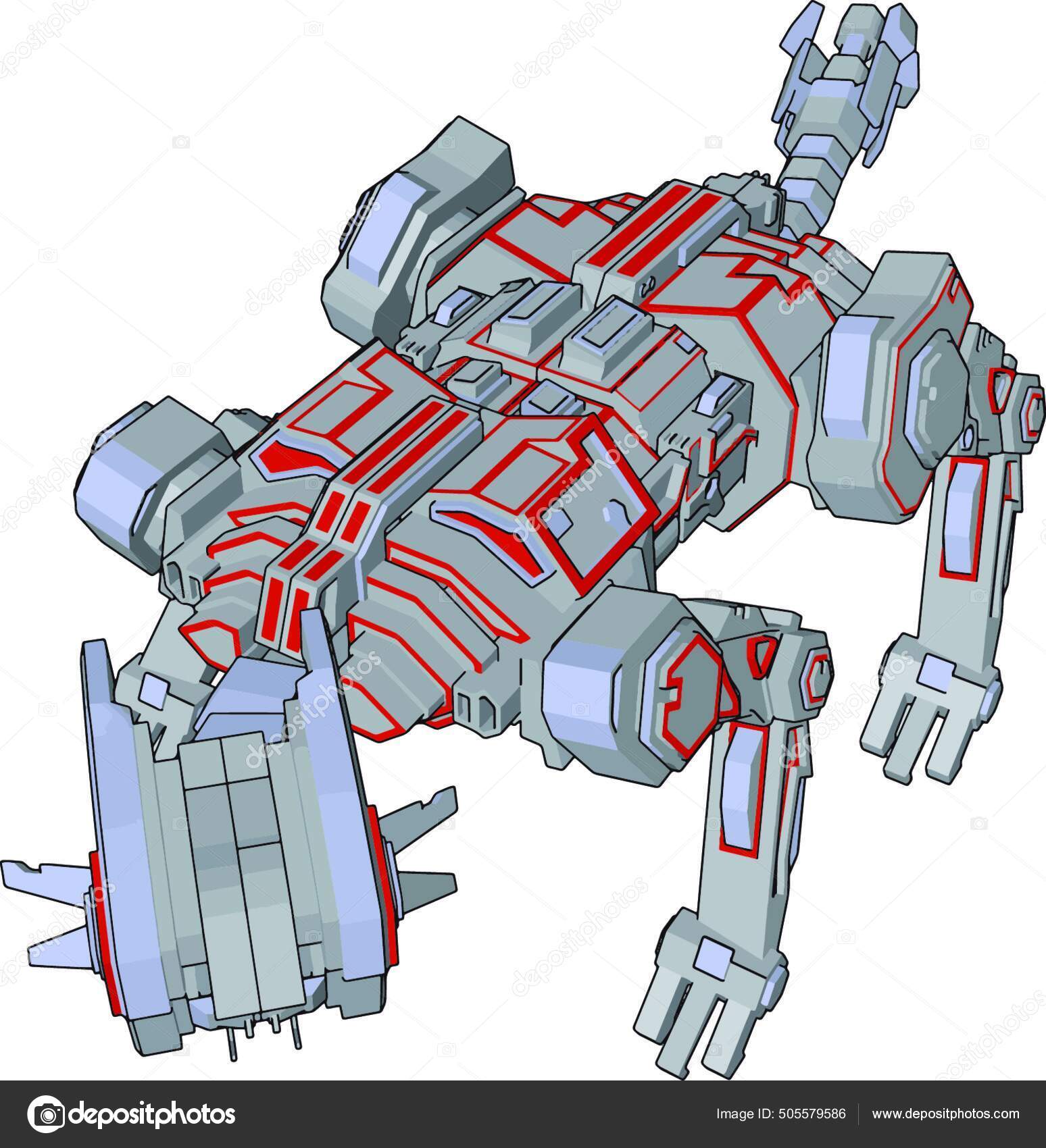 Rendering Robot Stock Vector Image by ©PantherMediaSeller #505579586