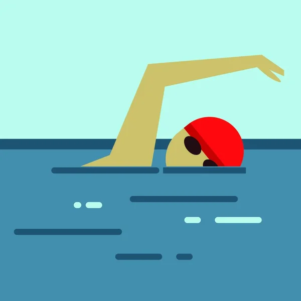 Nadar dibujo animado Imágenes Vectoriales, Gráfico Vectorial de Nadar ...