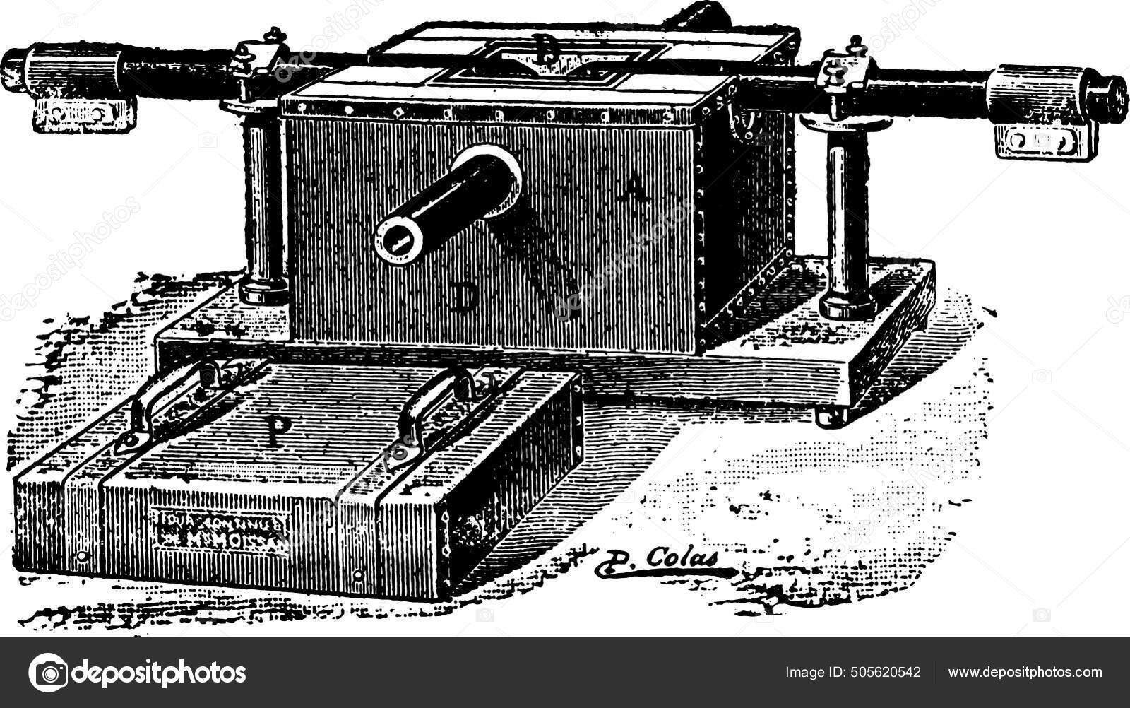 Vintage Illustration Old Fashioned Machine Stock Vector Image by ...