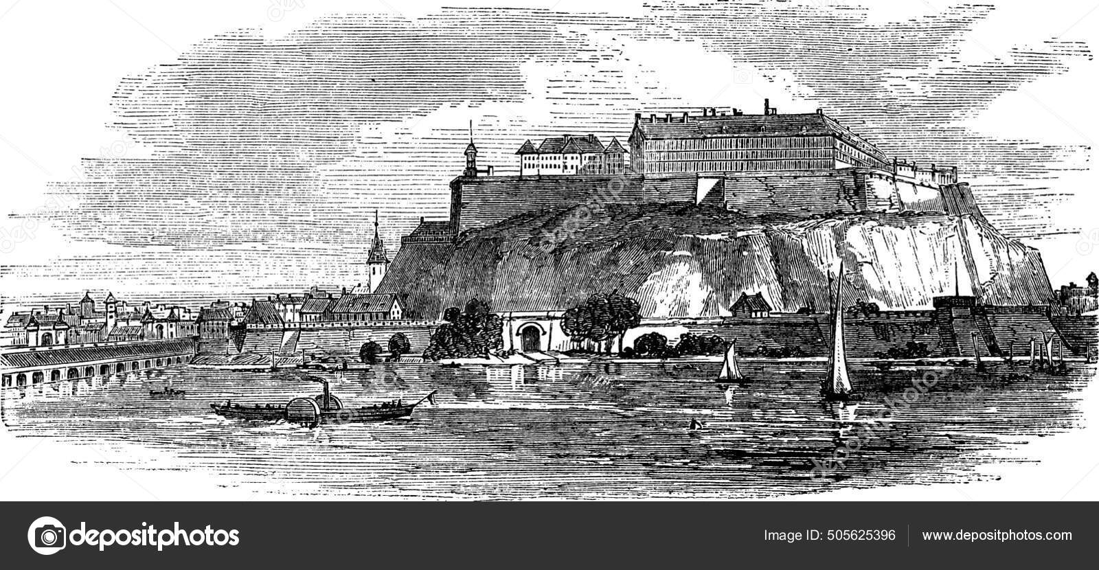 Petrovaradin Fortress Novi Sad Serbia 1890S Vintage Engraving Old ...