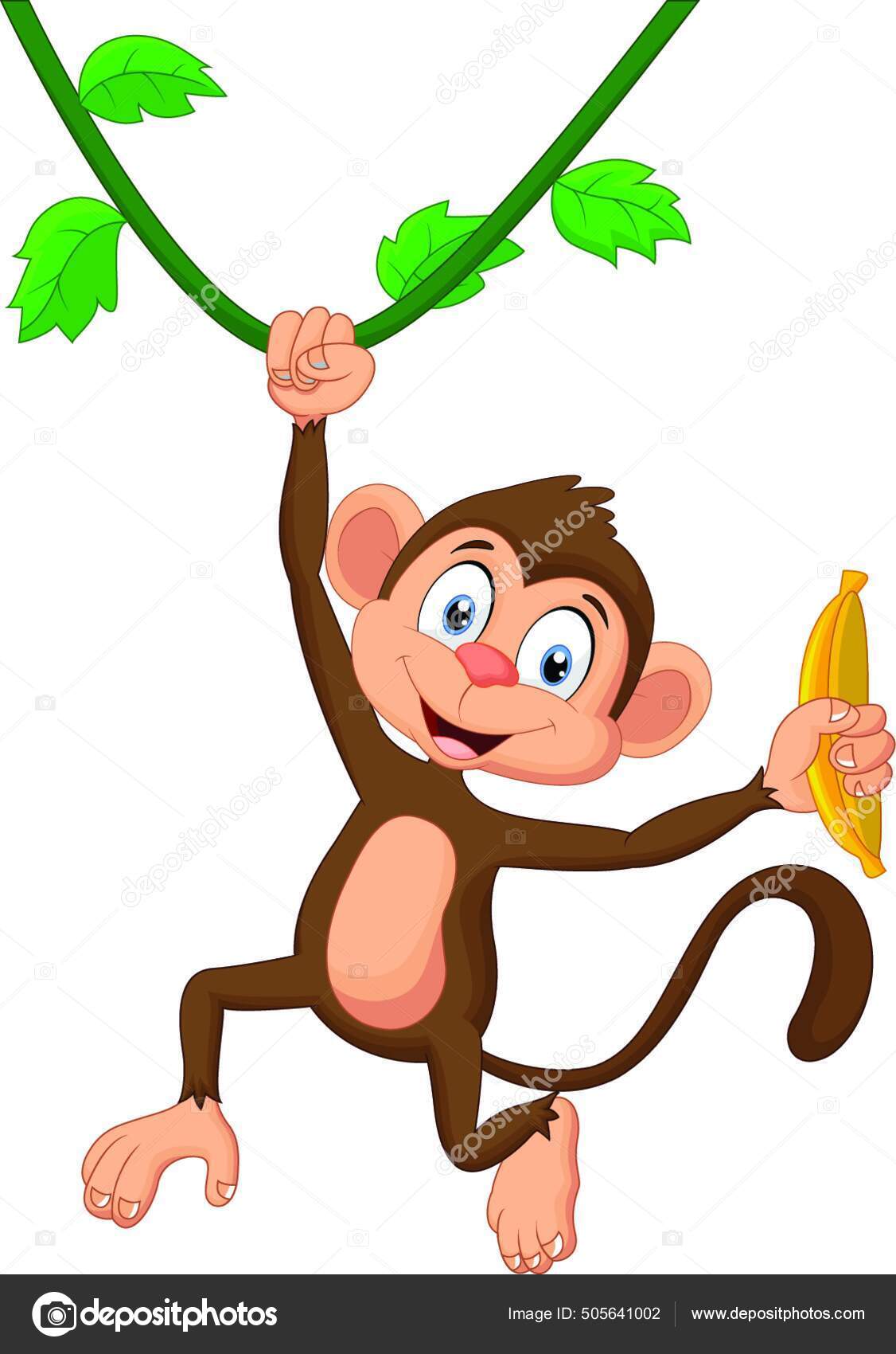 Illustration Cute Monkey Stock Vector by ©PantherMediaSeller 505641002