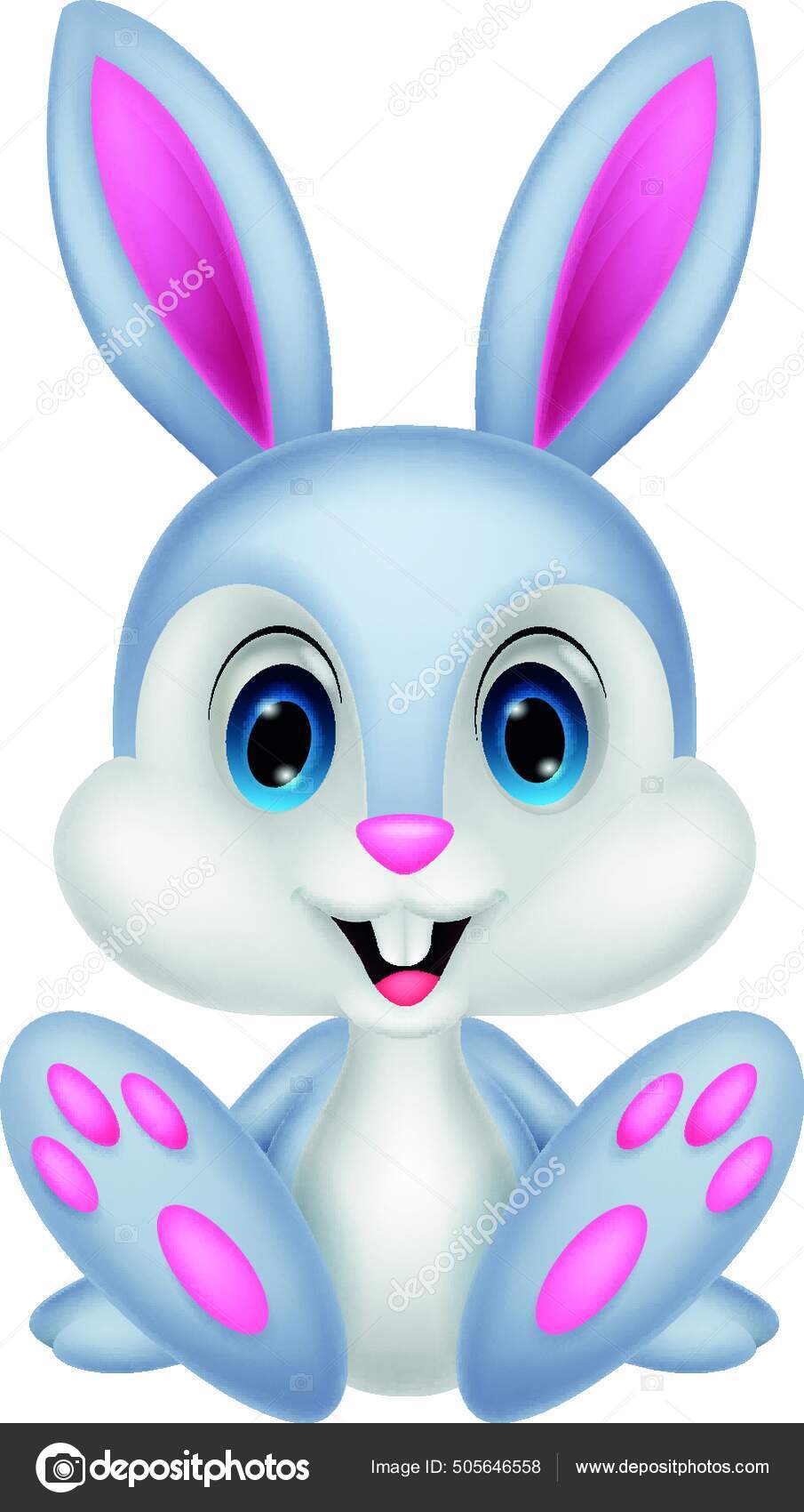 Cute Baby Rabbit Cartoon Stock Vector by ©PantherMediaSeller 505646558