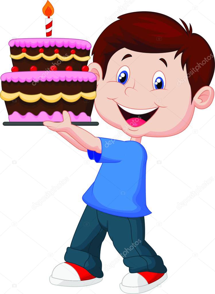 Clip Art De Pastel De Cumpleaños De Niño