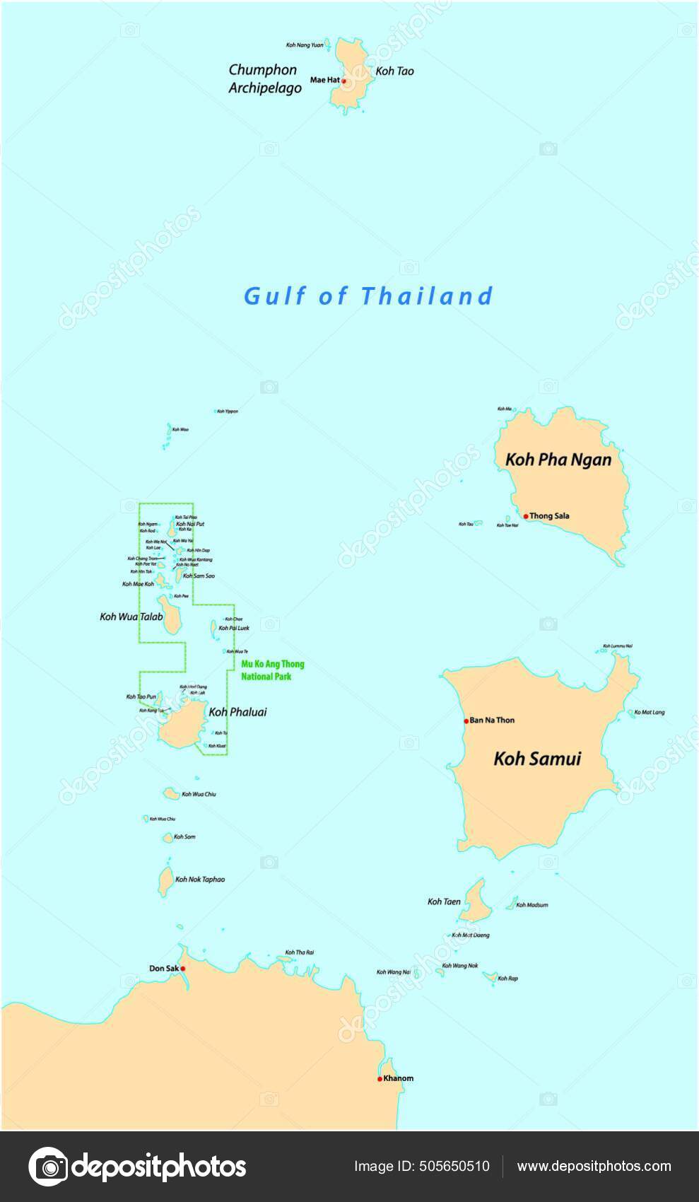 Koh Samui Island Map