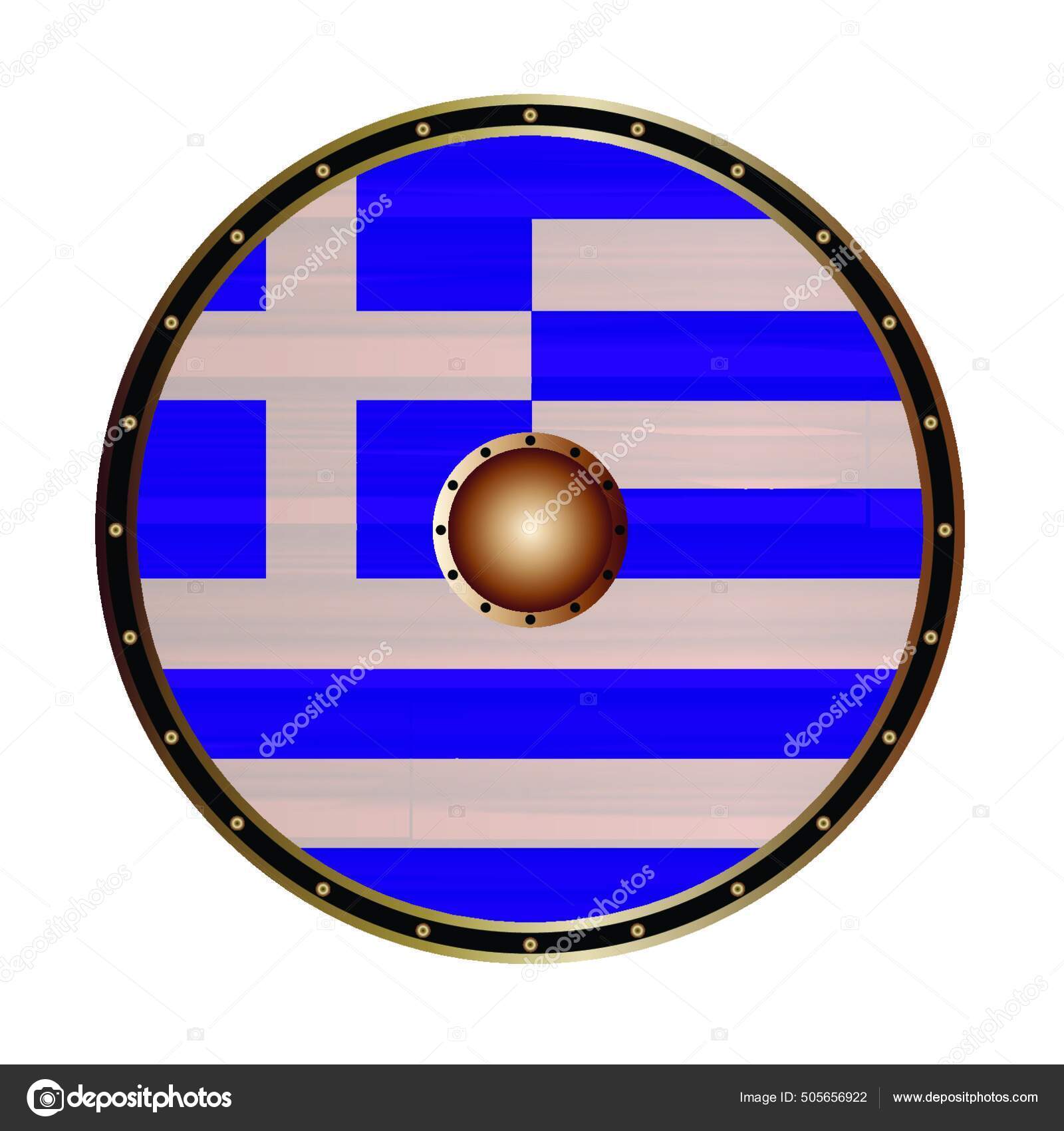 Image vectorielle Bouclier Rond Viking Avec Conception Couleur Drapeau ...