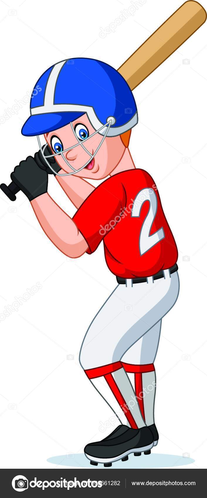 Cartoon Boy Playing Baseball Stock Illustration by ©PantherMediaSeller ...