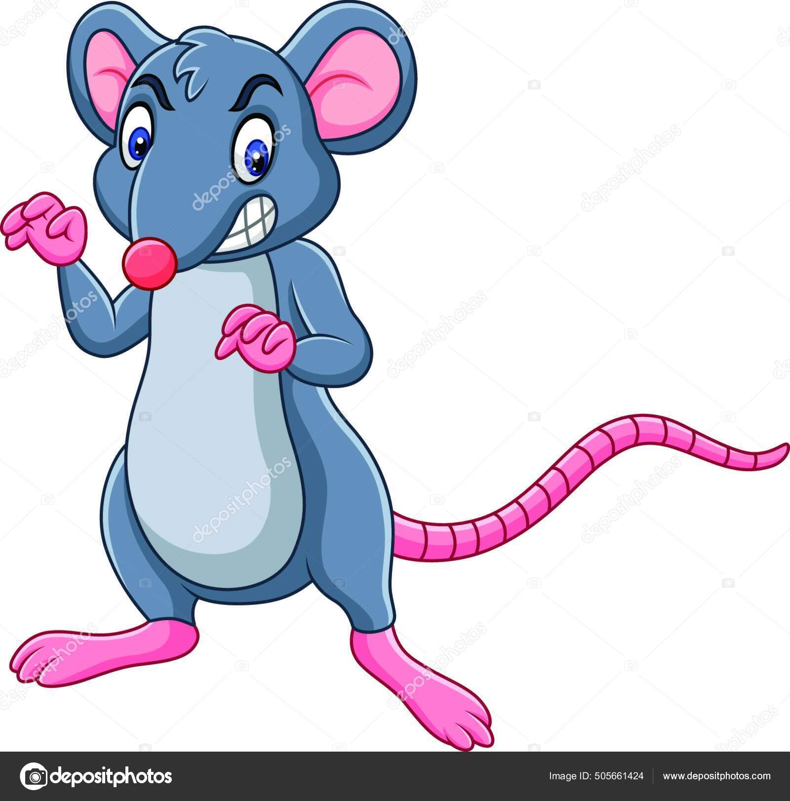 Cartoon Rat Angry Expression Stock Vector by ©PantherMediaSeller 505661424