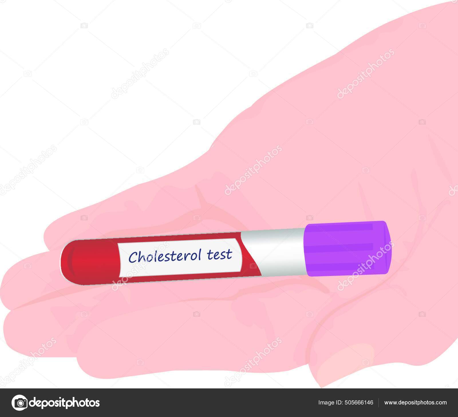 Blood Test Cholesterol Level Human Body Vector Illustration Stock ...
