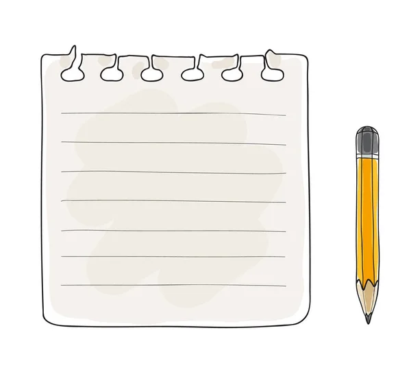 Lined Memo Notepad With Pencil — Stock Vector © Davidscar #62688791 Lined Memo Notepad With Pencil — Stock Vector © Davidscar #62688791