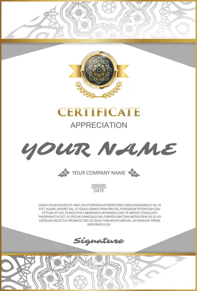 Certificate Design Template. — Stock Vector © PhaisarnWong #69724139