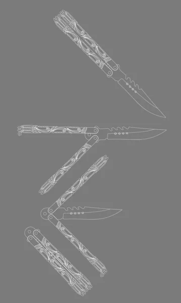ᐈ Balisong stock vectors, Royalty Free balisong illustrations ...