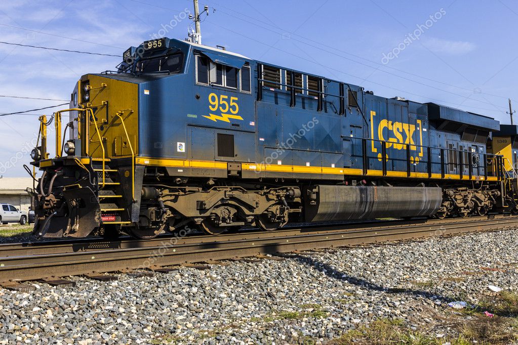 Indianapolis - Circa October 2016: CSX Locomotive Train. CSX operates a ...
