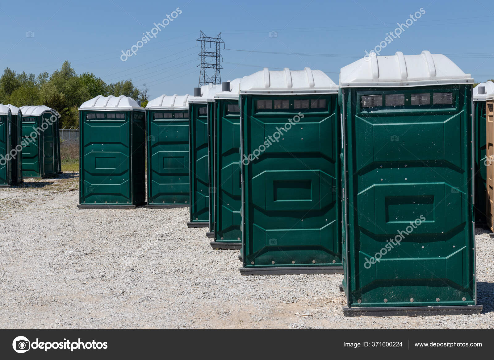 Porta Potty Storage Area Portable Toilets Usually Seen Concerts Parks ...