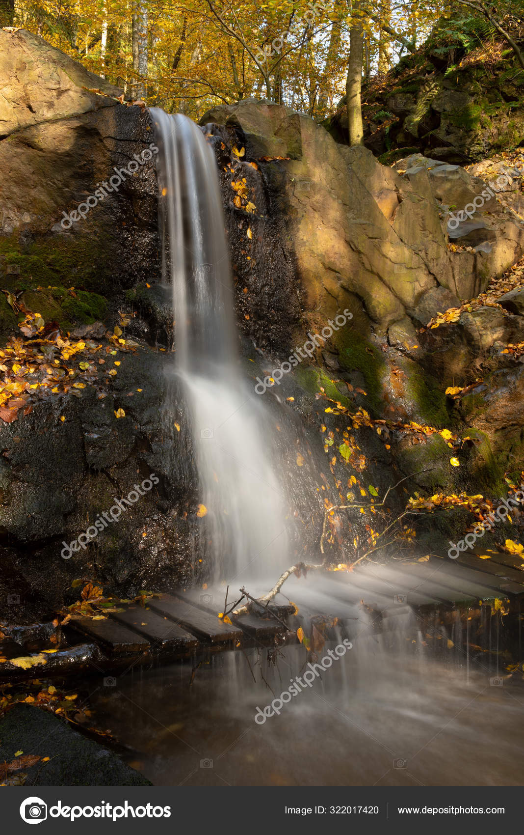 Small Waterfall Rock — Stock Photo © Narmora #322017420