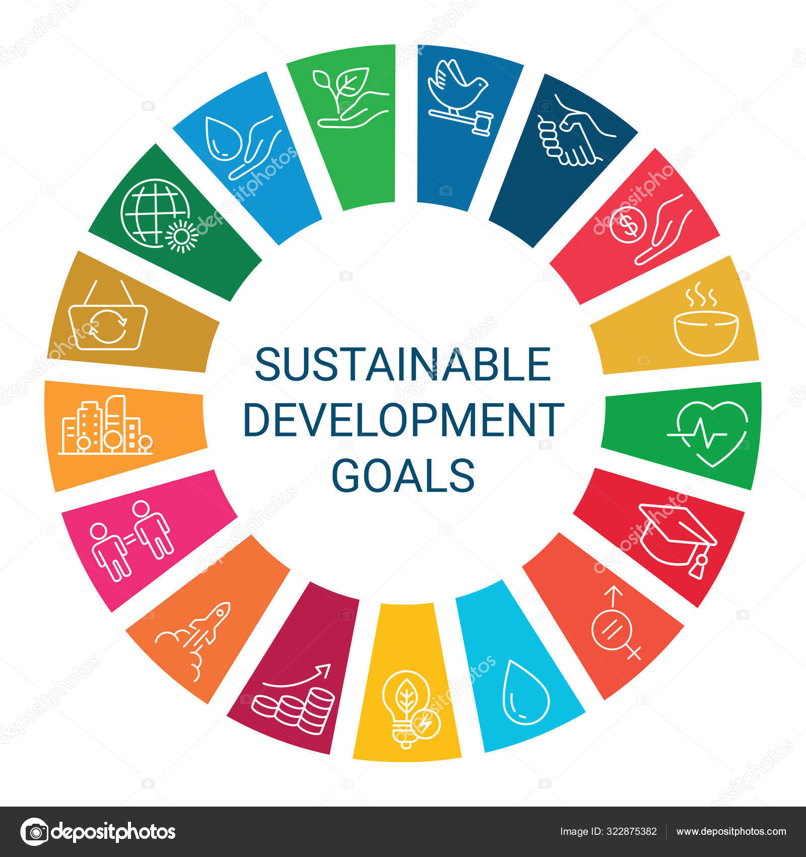 Objetivos de Desarrollo Sostenible. Iconos de estilo lineal Stock Vector by ©irchiknaz@gmail.com ...