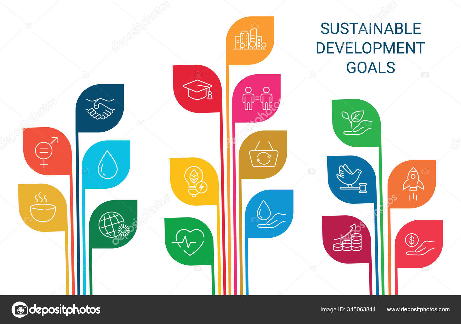 Icons Set .Sustainable Development Goals. Stock Vector Image by ...