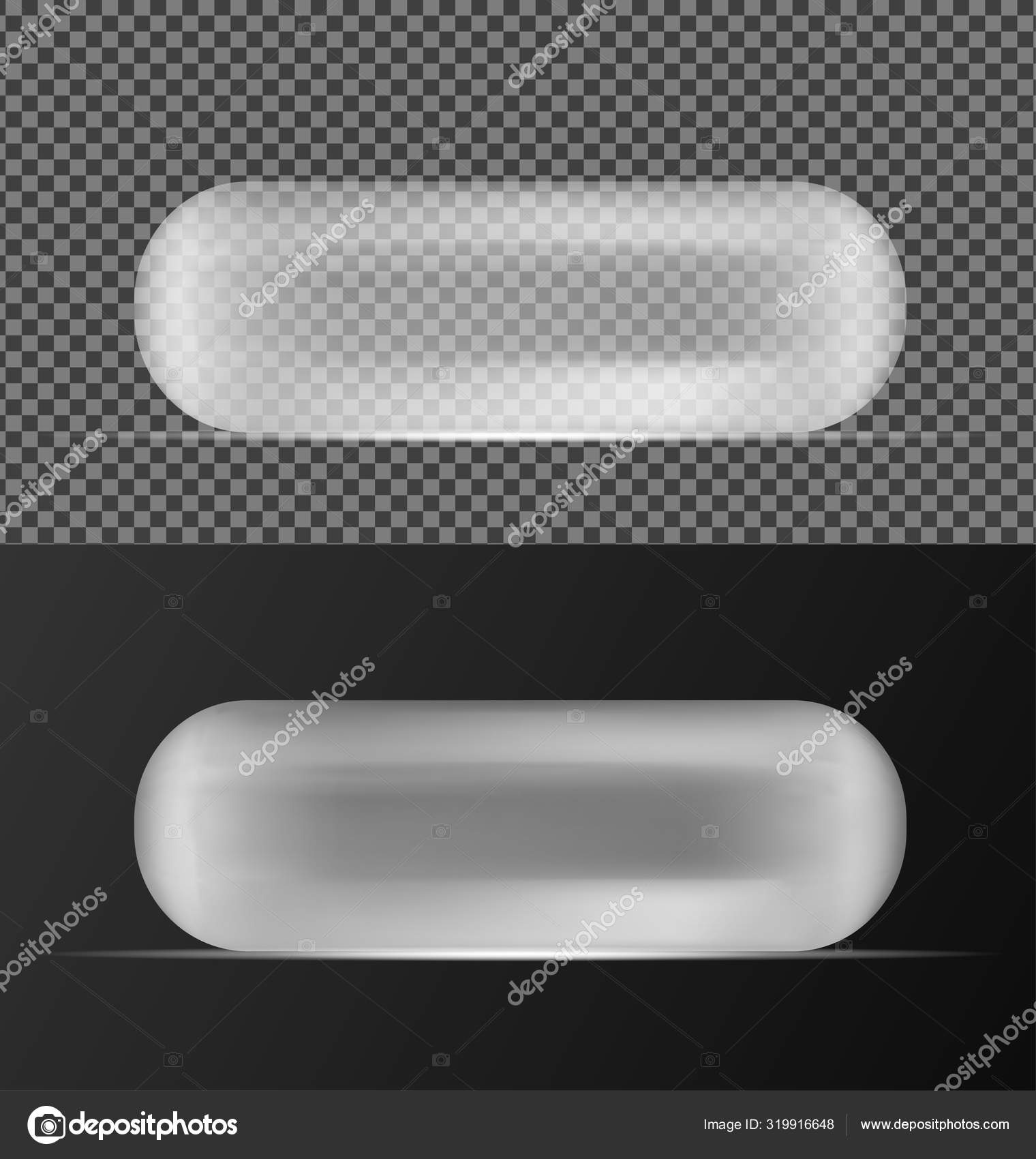Transparent oval plastic capsule — Stock Vector © Ksenia_designer ...