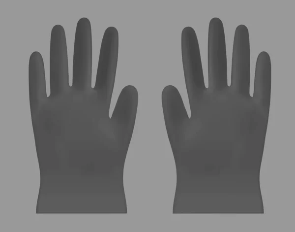 Disposable Plastic Nitrile Gloves Transparent Packaging Stock Vector ...