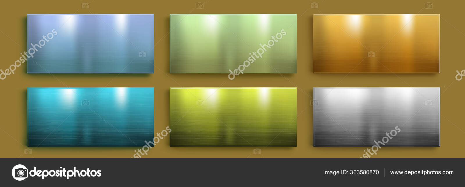 Color Metal Plates Steel Square Stock Vector Image by ©Ksenia_designer ...
