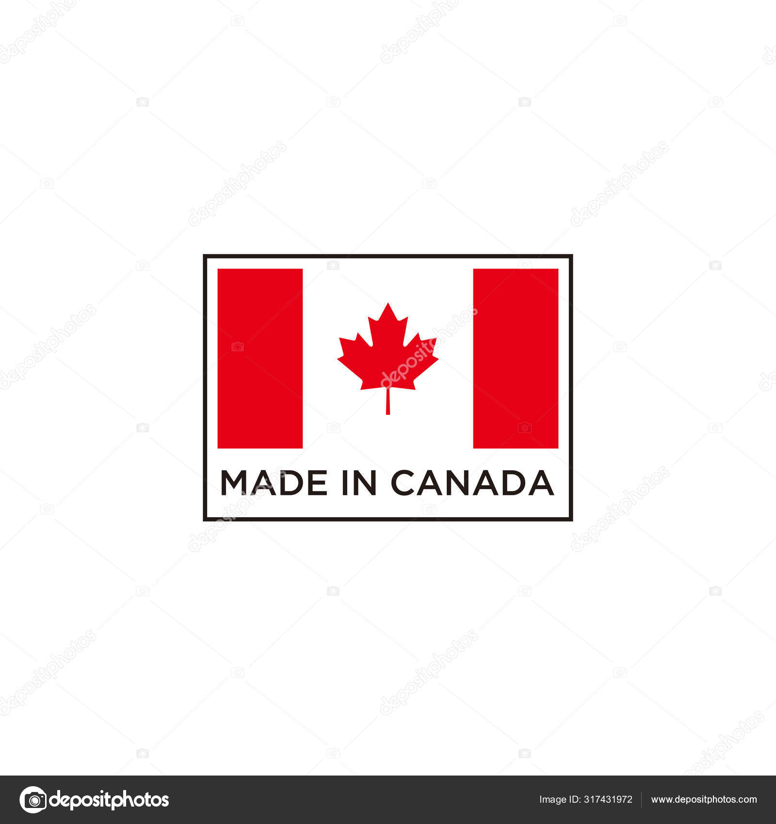Logo design concept made in canada vector template Stock Vector Image ...