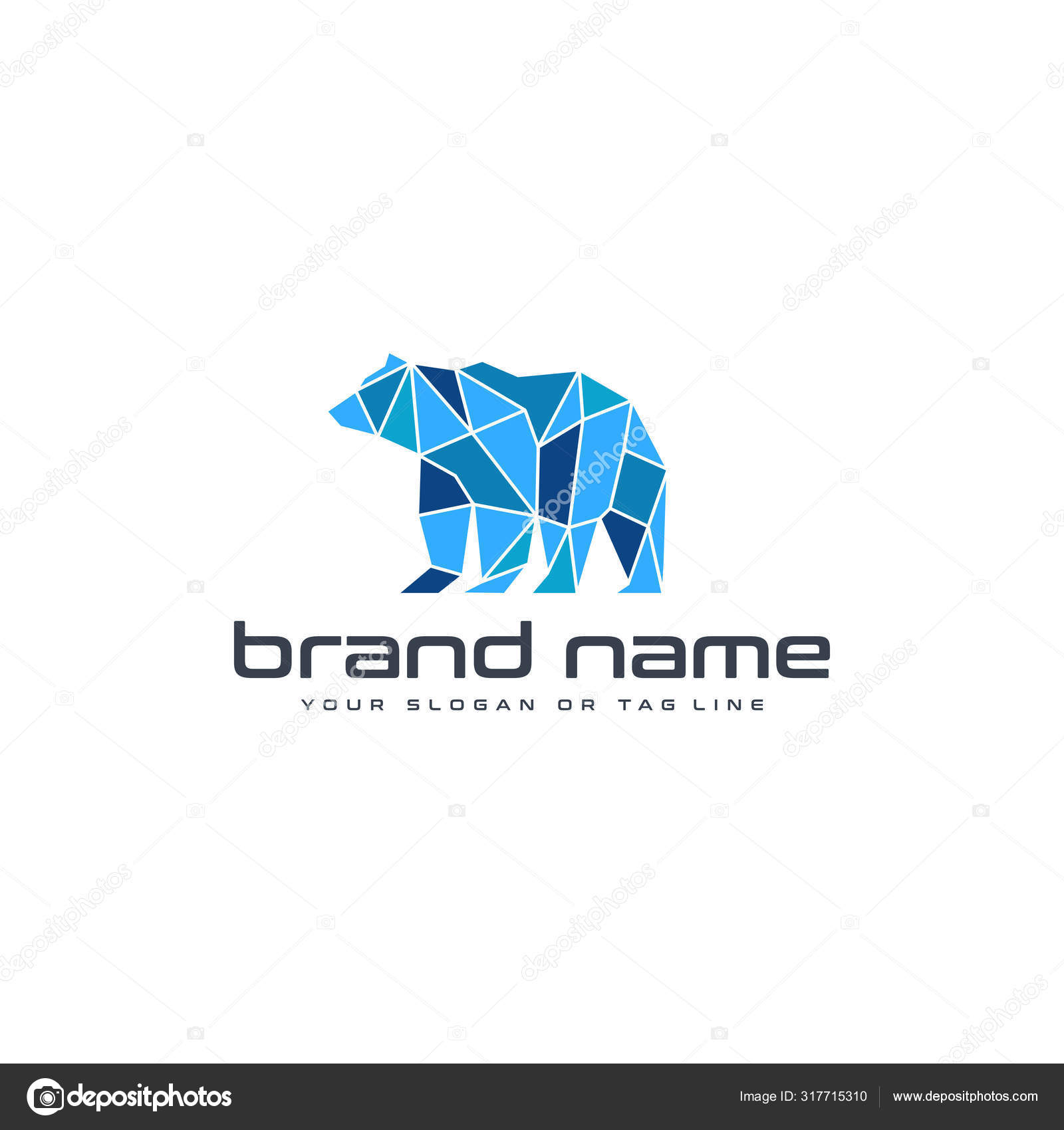 Bear technology logo design vector template white background Stock Vector by ©widodododo99999 ...