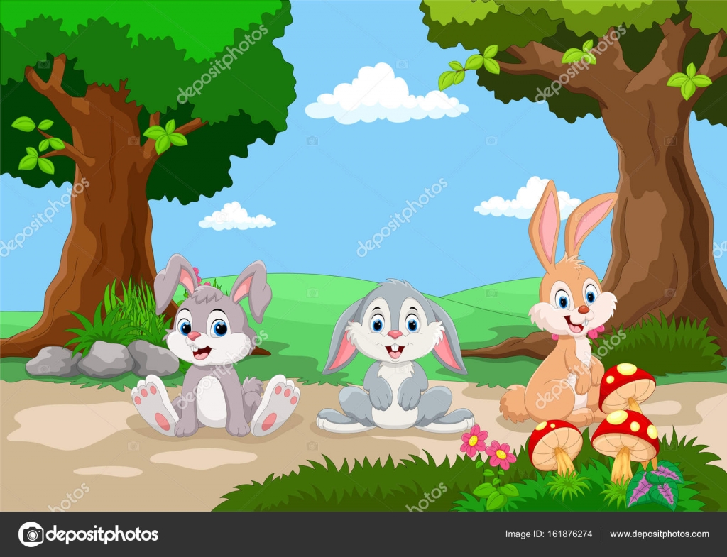 Cute little rabbits cartoon Stock Vector Image by ©irwanjos2 #161876274