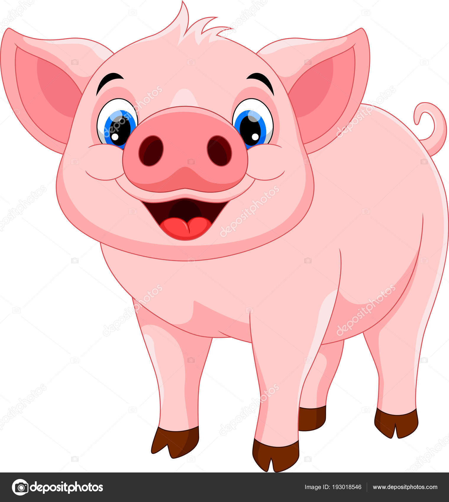 Schattig Varken Tekening