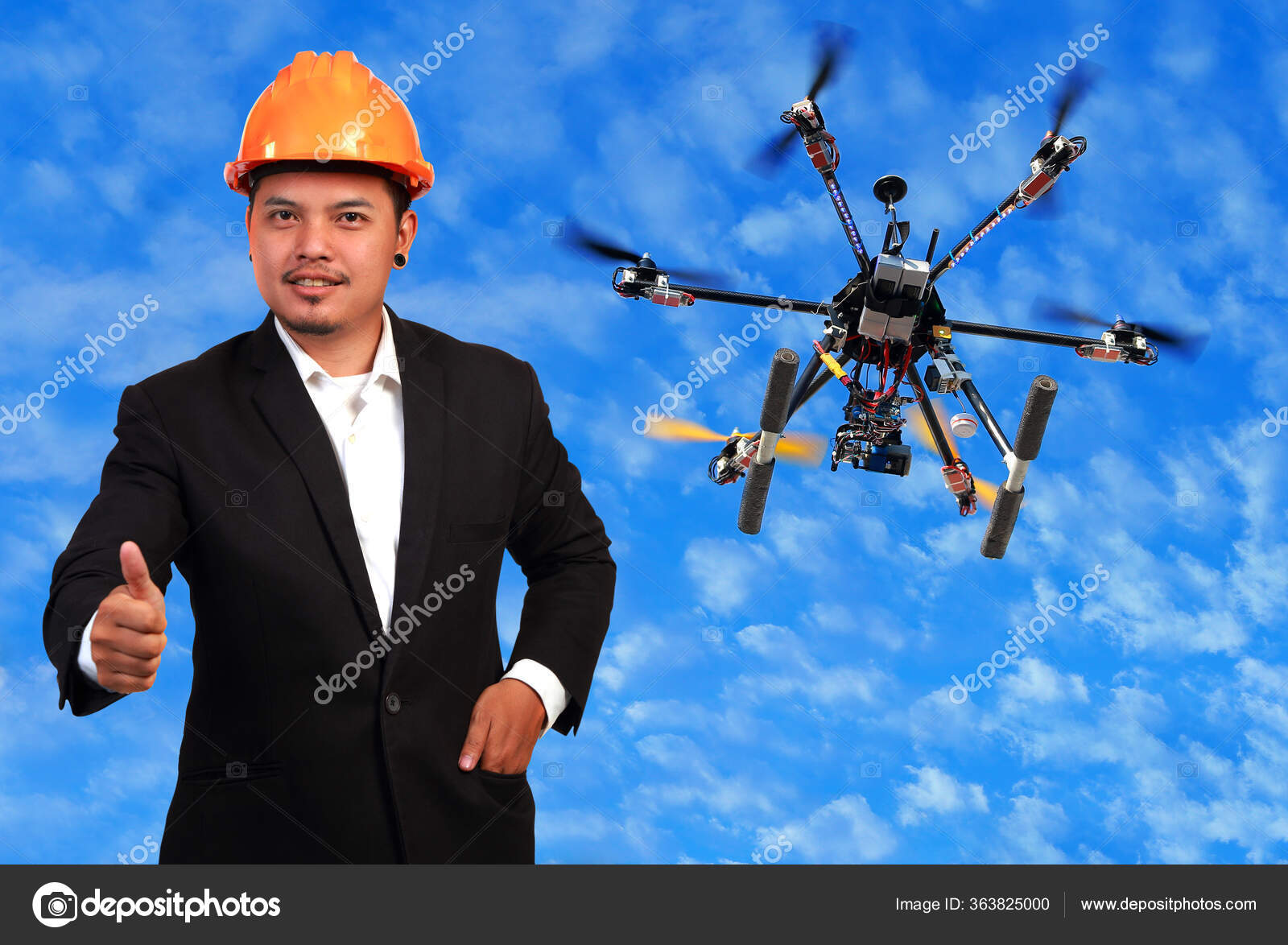 Flying Drone Engineer Stock Photo by ©Narin_Photo 363825000