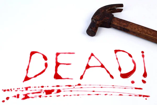 Bloody Print White Background Letters Dead — Stock Photo © Narin_Photo ...