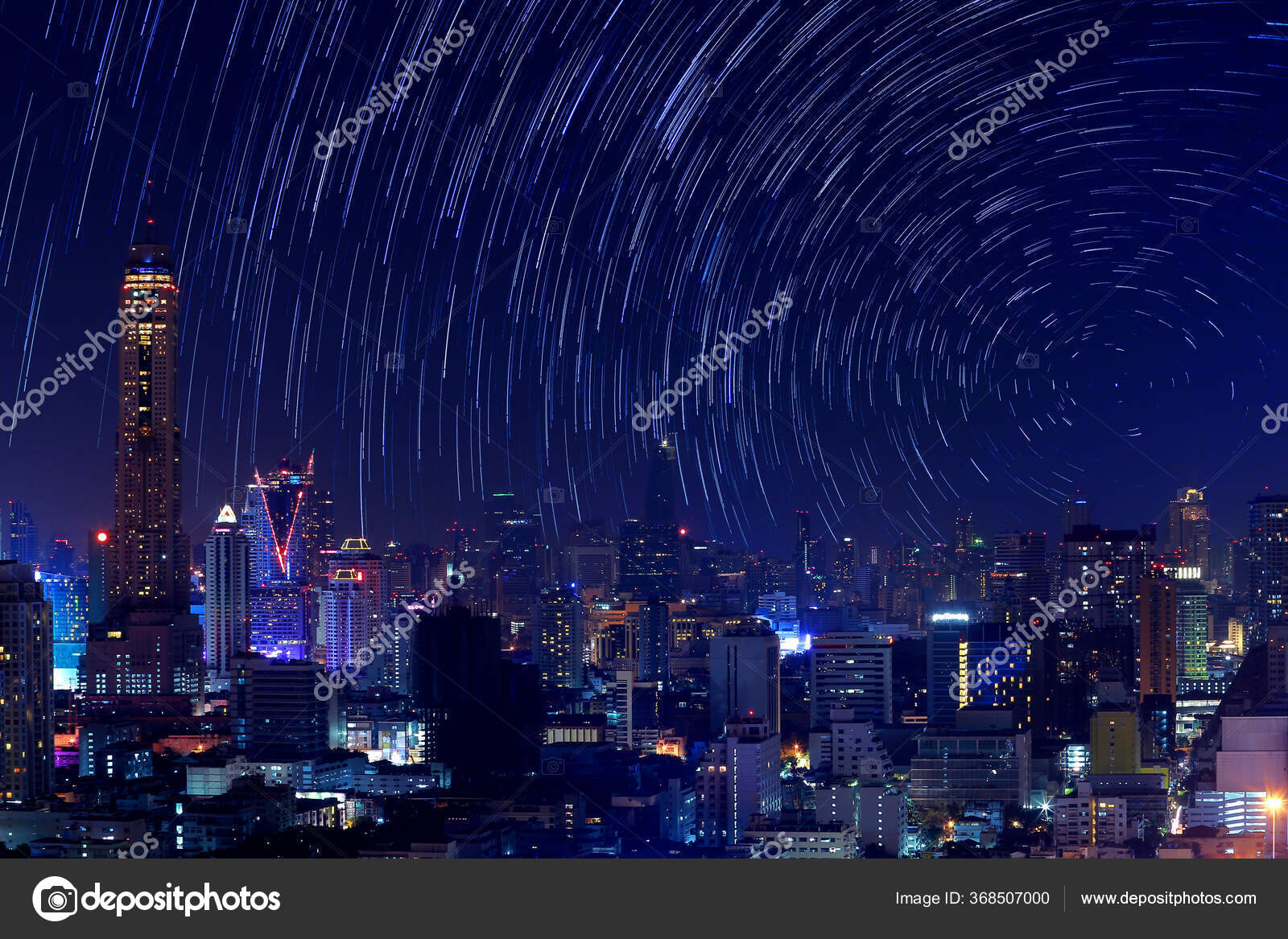 Night Sky Stars Tallest Building City — Stock Photo © Narin_Photo ...