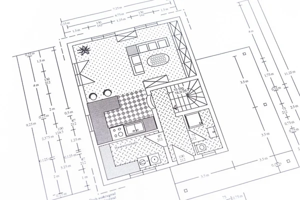 Architects blueprint for the construction of a new house ⬇ Stock Photo ...