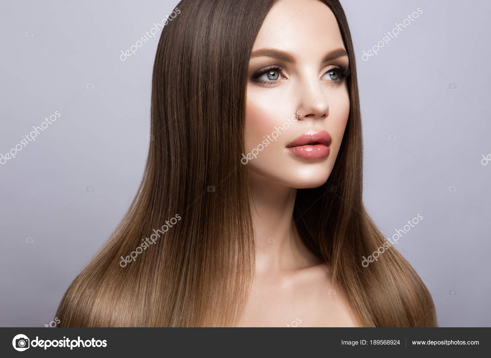 Beauty Woman Face Portrait Beautiful Model Girl With Perfect Fresh