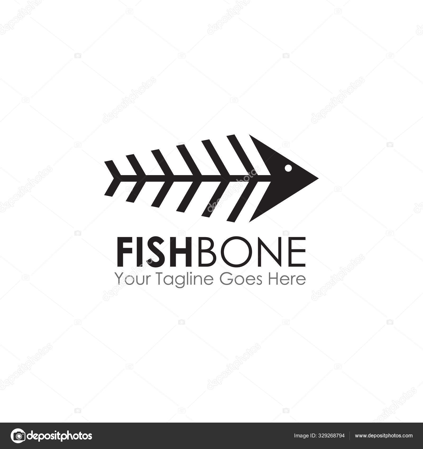 Fish Skeleton Logo Restaurant
