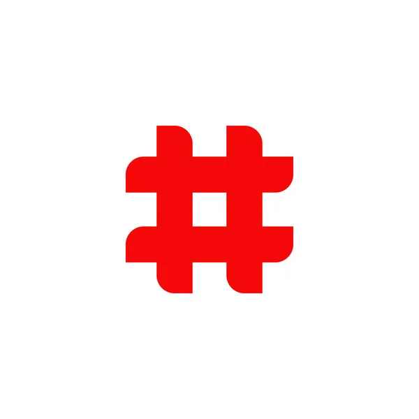 Red hashtag icon in sketch style Stock Vector Image by ©HoldenKolf ...