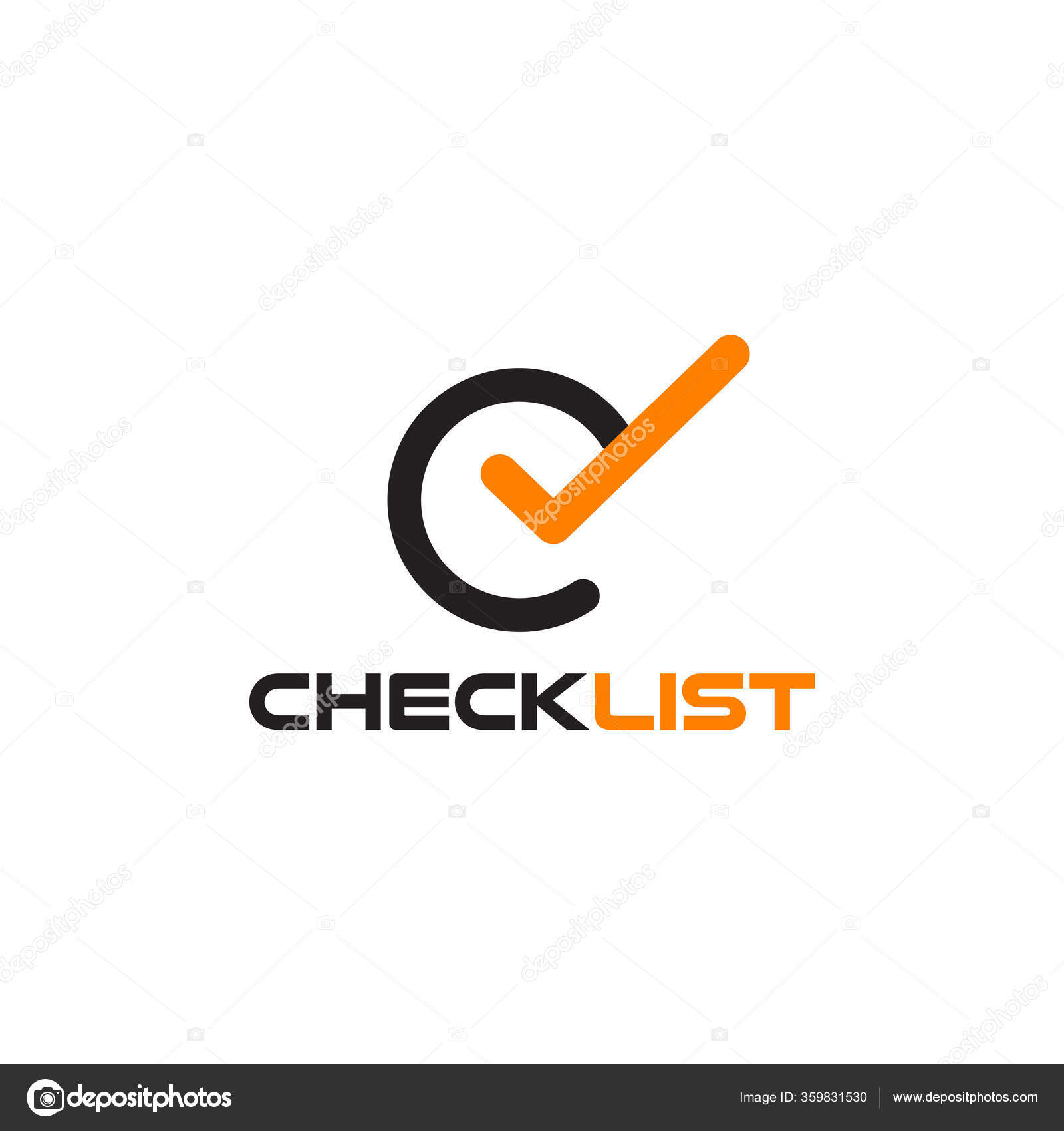 Kontrollera Lista Logo Design Med Hjälp Och Bokstav Mall — stockvektor av ©doublerdesign 359831530