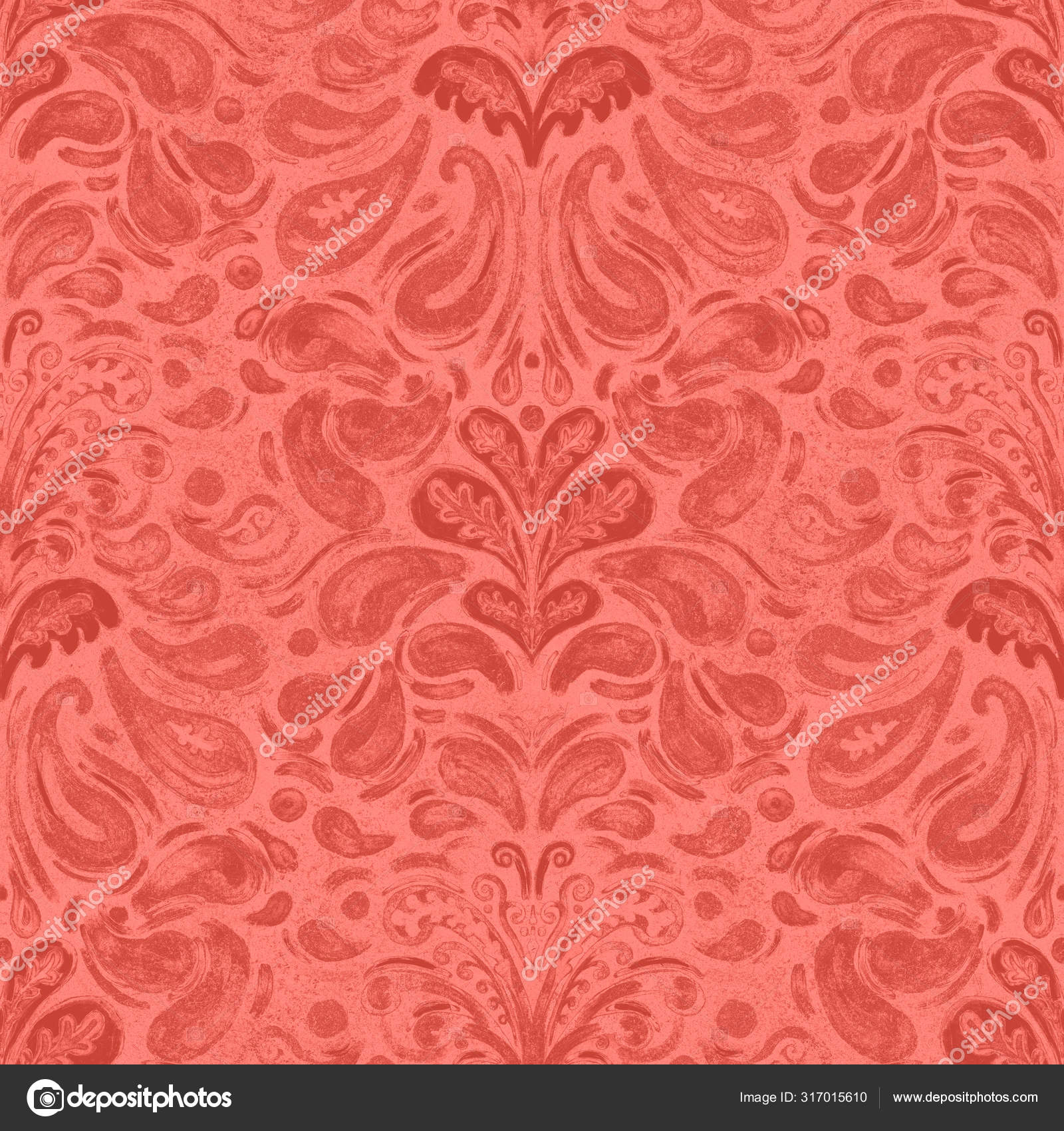 Old Grunge Modern Damask Seamless Pattern Swatch — Stock Photo ...